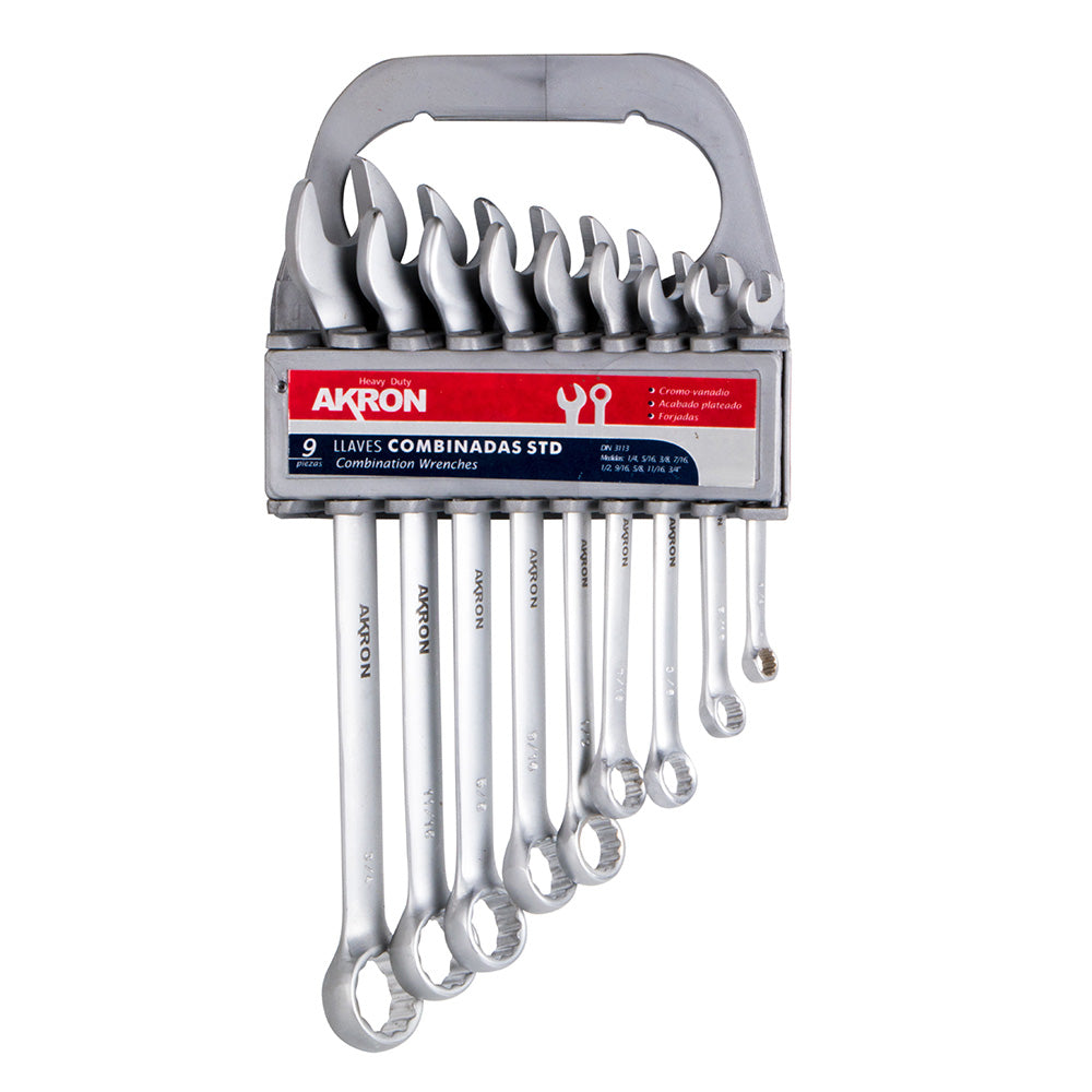 Juego de Llaves Combinadas - 12 Piezas/Estándar – Akron