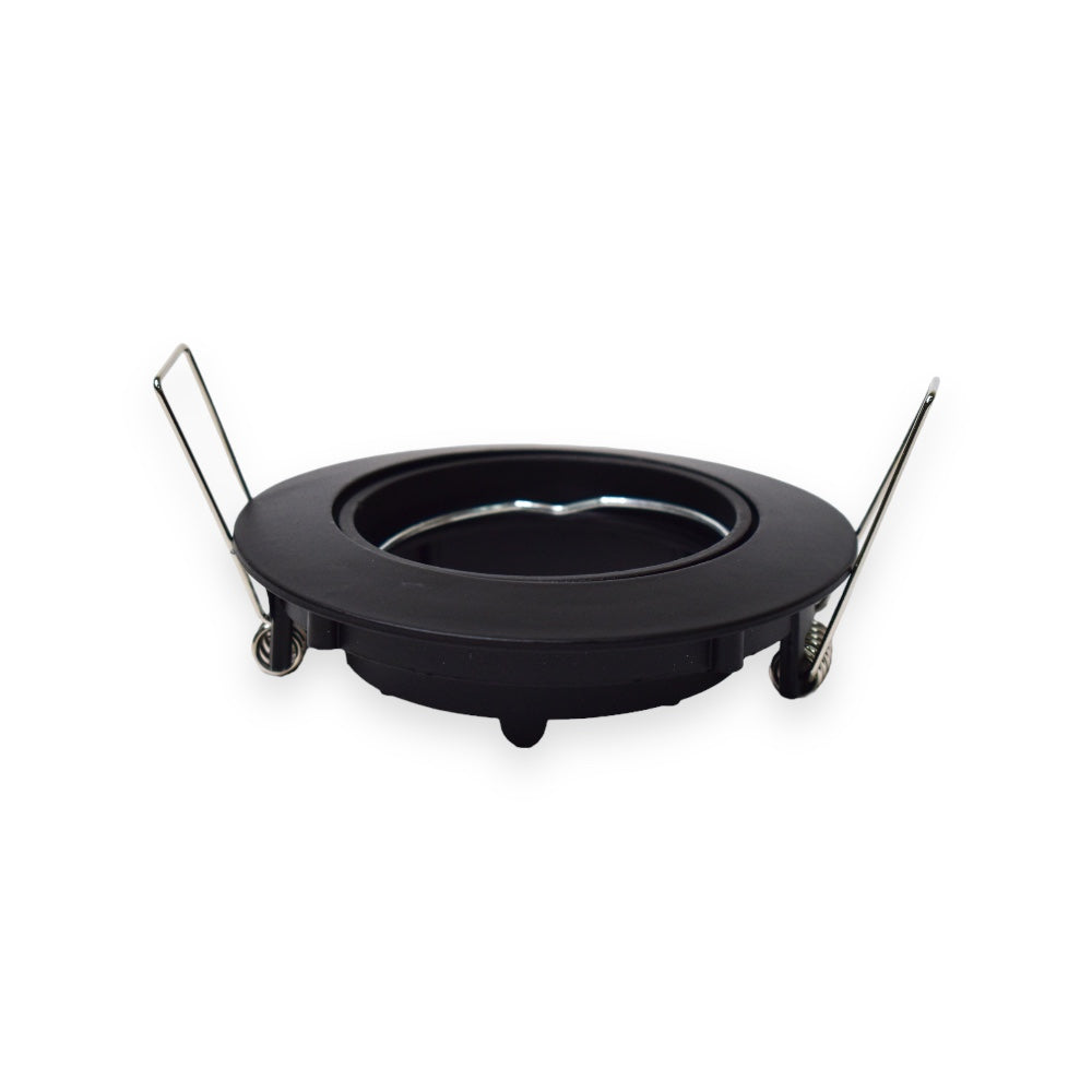 Halógenos Empotrables de Techo, Fijos y Movibles - Fijo-Acero Negro – Akron